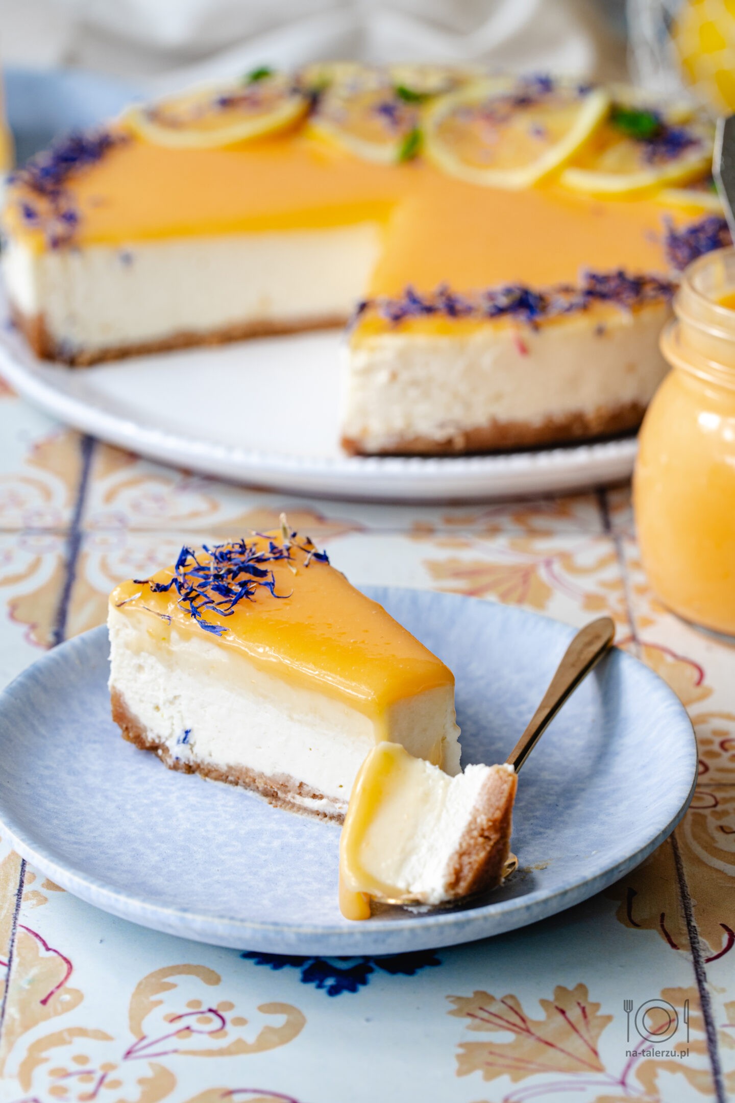 Sernik cytrynowy z lemon curd - Na-talerzu.pl